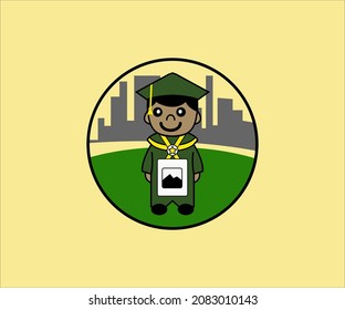 Graduation Logo Suitable School Graduates Stock Vector (Royalty Free ...