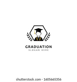 Graduation Logo Template Design Graduation Cap Stock Vector (Royalty ...
