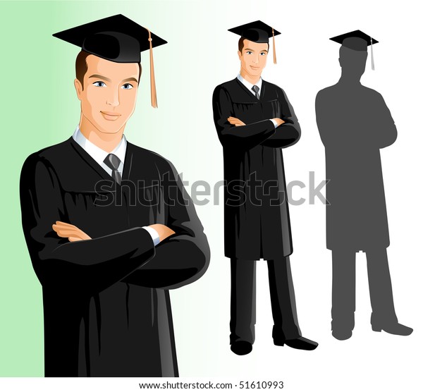 Graduation Man Stock Vector (Royalty Free) 51610993 | Shutterstock