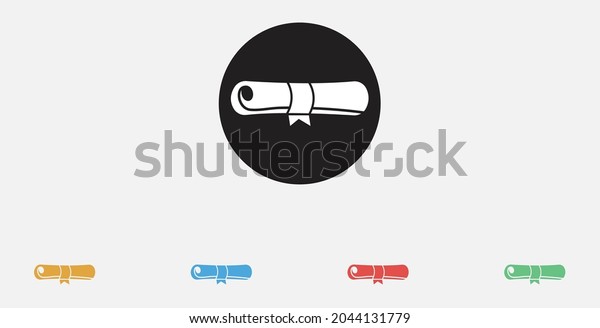 Graduation Roll Diploma Icon Diploma Vector Stock Vector (Royalty Free ...