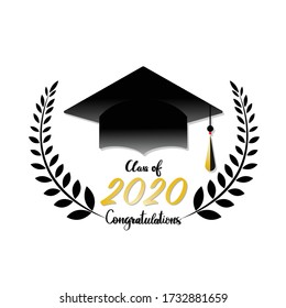 Graduation Template Class 2020 Logo2020 Gold Stock Vector (Royalty Free ...