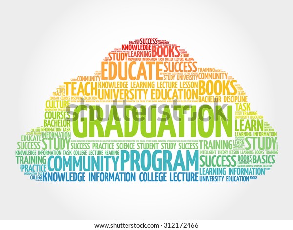 Graduation Word Cloud Education Concept Stock Vector (Royalty Free ...