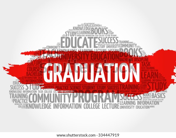 Graduation Word Cloud Education Concept Stock Vector (Royalty Free ...