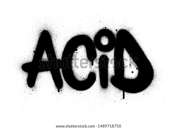 Graffiti Acid Word Sprayed Black Over Stock Vector (Royalty Free ...