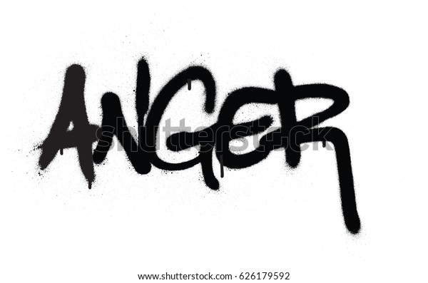 Graffiti Anger Word Sprayed Black Over Stock Vector (Royalty Free ...