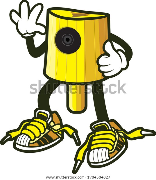 Graffiti Caps Lego Medium Fat Yellow Stock Vector (Royalty Free ...