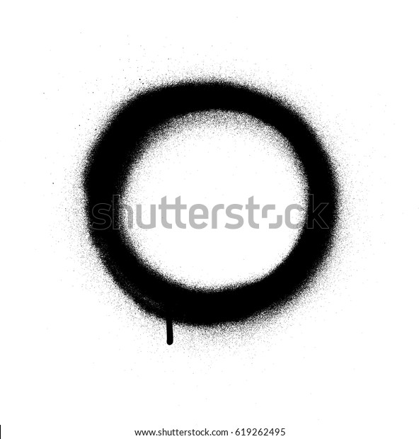 Graffiti Circle Spray Design Element Black Stock Vector (Royalty Free ...