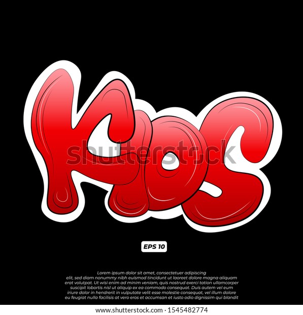 Graffiti Kids Word Vector Illustration Can Stock Vector (Royalty Free ...