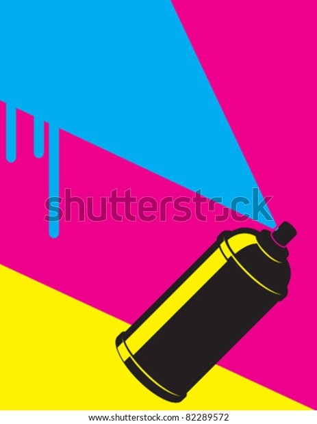 Graffiti Neon Spray Stock Vector (Royalty Free) 82289572