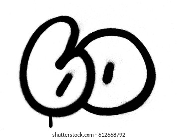 Graffiti Bubble Number 40 Fourty Black: เวกเตอร์สต็อก (ปลอดค่าลิขสิทธิ์ ...
