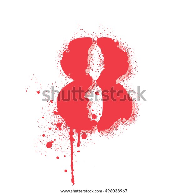 Graffiti Number Eight Stock Vector (Royalty Free) 496038967 | Shutterstock