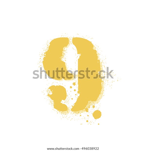 Graffiti Number Nine Stock Vector (Royalty Free) 496038922 | Shutterstock