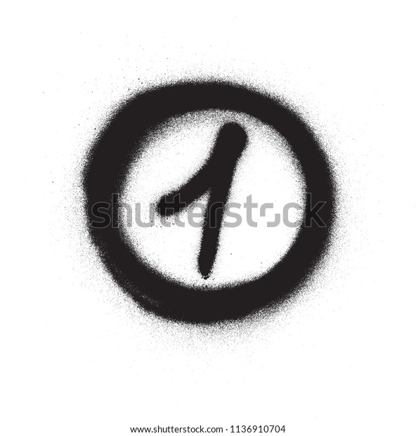 Graffiti Number One 1 Circle Sprayed Stock Vector (Royalty Free ...