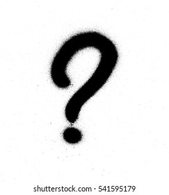 Graffiti Question Mark Black Over White Stock Vector (Royalty Free ...