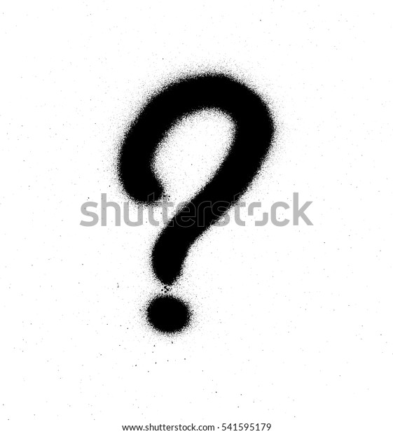 Graffiti Question Mark Black Over White Stock Vector (Royalty Free ...