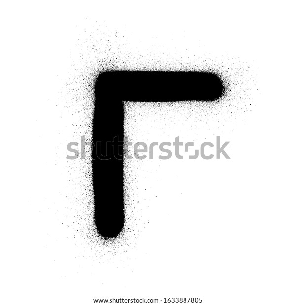 Graffiti Russian Cyrillic G Font Sprayed Stock Vector (Royalty Free ...