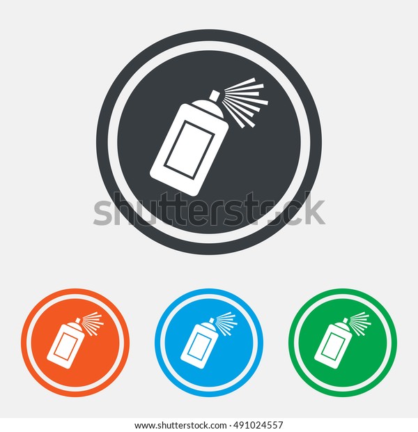 Graffiti Spray Can Sign Icon Aerosol Stock Vector (Royalty Free) 491024557