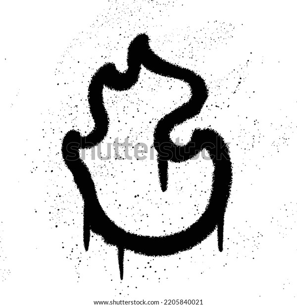 Graffiti Spray Paint Fire Isolated Vector Stock Vector (Royalty Free ...