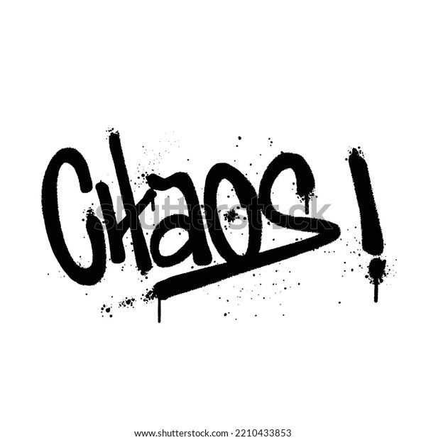Graffiti Spray Paint Word Chaos Isolated Stock Vector (Royalty Free ...