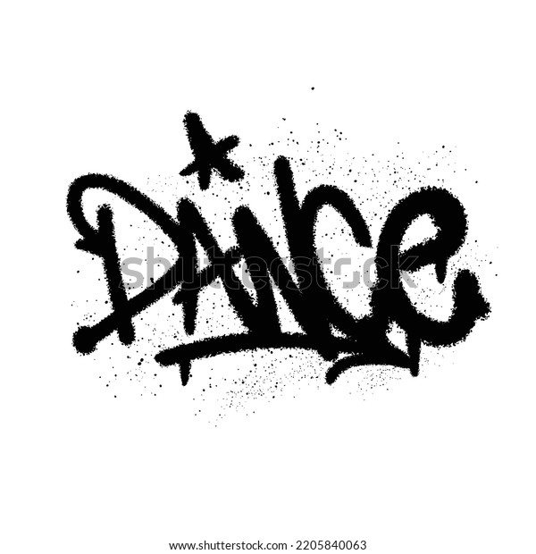 Graffiti Spray Paint Word Dance Isolated Stock Vector (Royalty Free ...