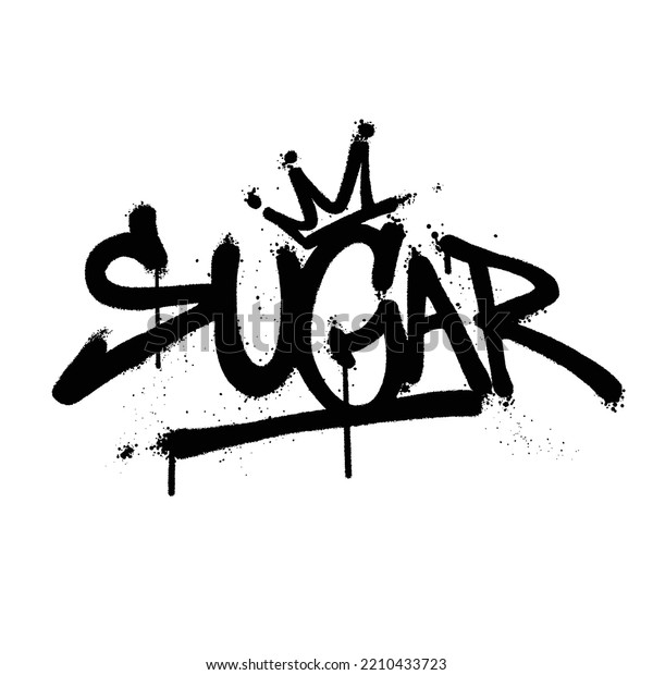 Graffiti Spray Paint Word Sugar Isolated Stock Vector (Royalty Free ...