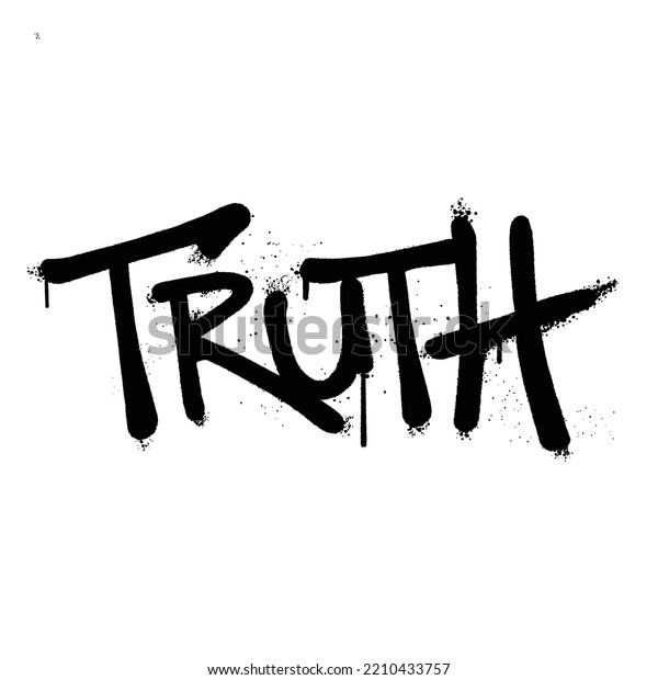Graffiti Spray Paint Word Truth Isolated Stock Vector (Royalty Free ...
