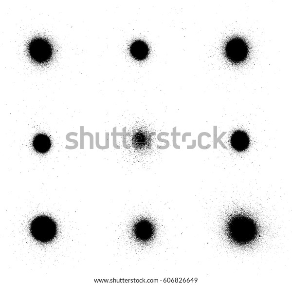 Graffiti Sprayed Dots Collection Black Over Stock Vector (Royalty Free ...