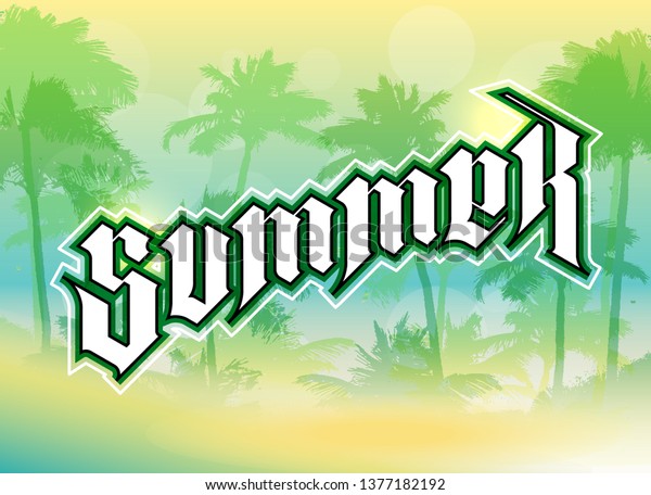 Graffiti Style Summer Text On Paradise Stock Vector (Royalty Free ...