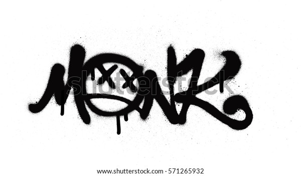 Graffiti Tag Sprayed Leak Black On Stock Vector Royalty Free 571265932