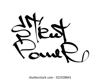 Graffiti Tag Street Power Stock Vector (Royalty Free) 321928841 ...