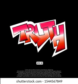 Graffiti Truth Word Vector Illustration Can Stock Vector (Royalty Free ...