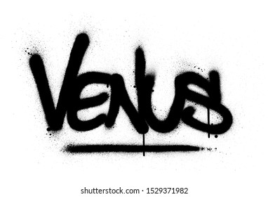 Graffiti Venus Word Sprayed Black Over Stock Vector (Royalty Free ...
