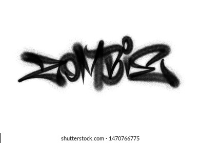 Graffiti Zombie Tag Sprayed Leak Black Stock Vector (Royalty Free ...
