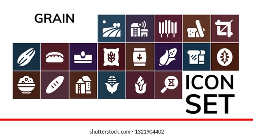 Grain Icon Set 19 Filled Grain Stock Vector (Royalty Free) 1321904402