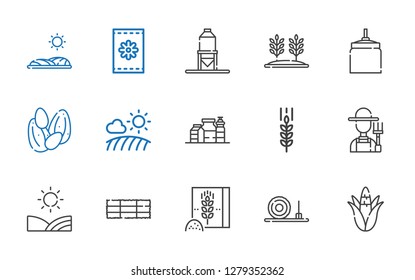 Grain Icons Set Collection Grain Corn Stock Vector (Royalty Free ...