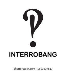 Grammar Icon Interrobang Isolated Illustrator Vector Stock Vector ...
