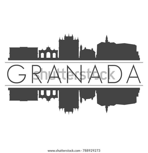 Granada Spain Europe Skyline Vector Art: เวกเตอร์สต็อก (ปลอดค่า ...