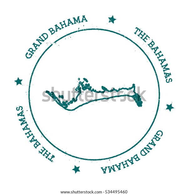 Grand Bahama Vector Map Distressed Travel Stock Vector (Royalty Free ...