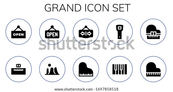 Grand Icon Set 10 Filled Grand Stock Vector (Royalty Free) 1697858518