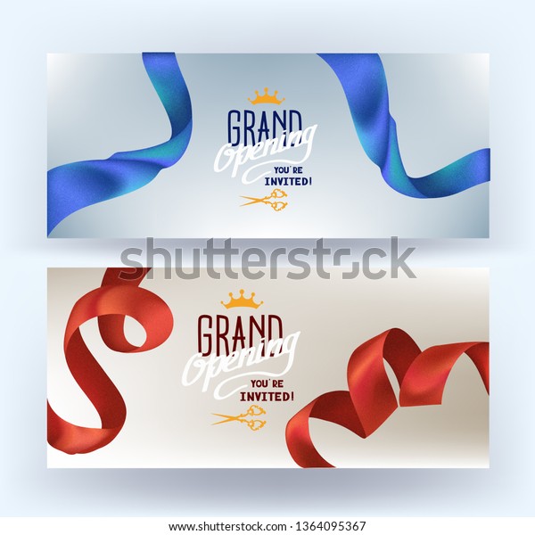 Grand Opening Cards Vector Illustration Stock Vector (Royalty Free ...