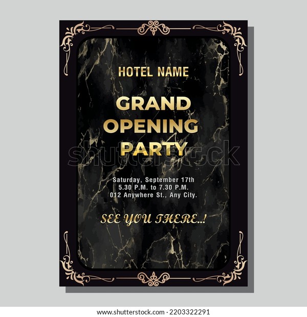 Grand Opening Ceremony Poster Concept Invitation Stock Vector (Royalty ...