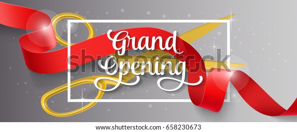 Grand Opening Lettering Frame Stock Vector (Royalty Free) 658230673 ...