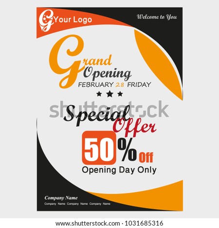 Grand Opening Offer Brochure Stock Vector (Royalty Free) 1031685316 ...