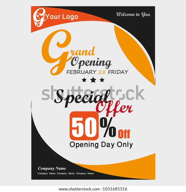 Grand Opening Offer Brochure Stock Vector (Royalty Free) 1031685316