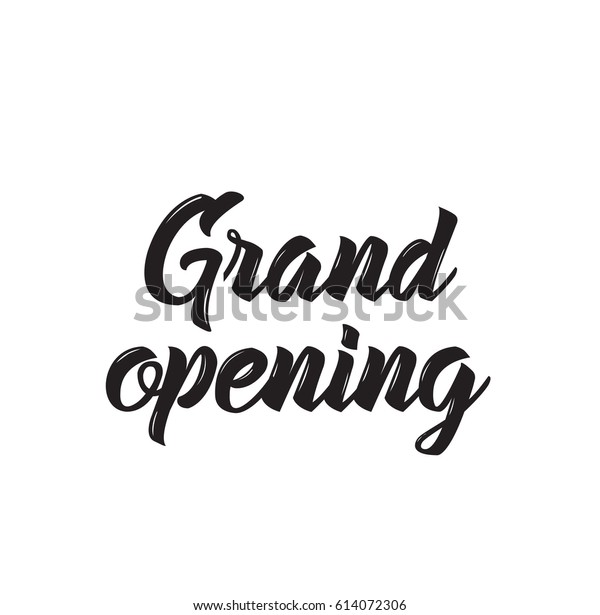Grand Opening Text Design Vector Calligraphy Stock Vector (Royalty Free ...