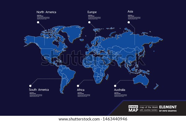 Grand World Map Graphic Element Vector 스톡 벡터(로열티 프리) 1463440946 ...