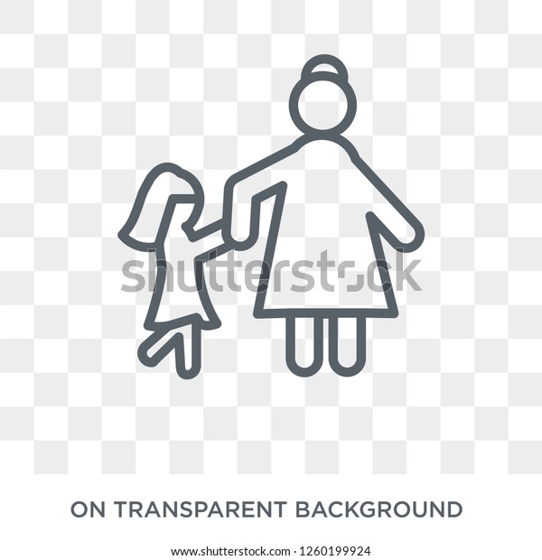 Grandchild Icon Trendy Flat Vector Grandchild Stock Vector (Royalty ...