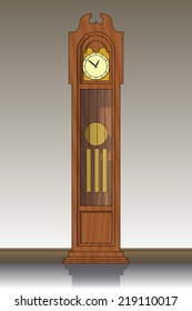 Grandfather Clock Stock Vector (Royalty Free) 219110017 | Shutterstock