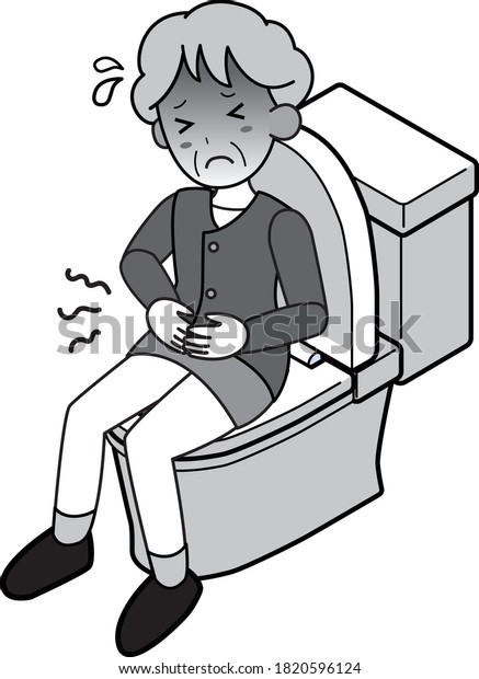 Grandmother Constipation Toilet Stock Vector (Royalty Free) 1820596124 ...