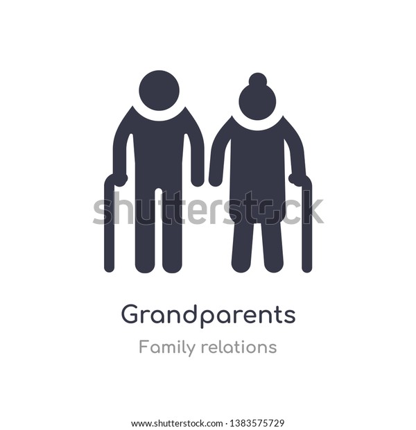 Grandparents Icon Isolated Grandparents Icon Vector Stock Vector ...